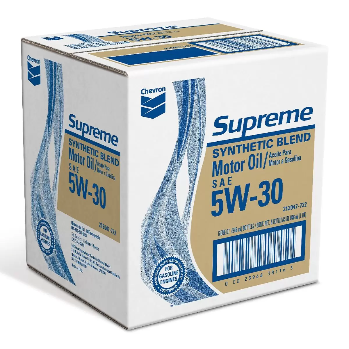 Chevron 5W-30 半合成機油 946毫升 X 6瓶 #146697｜Costco好市多必買推薦