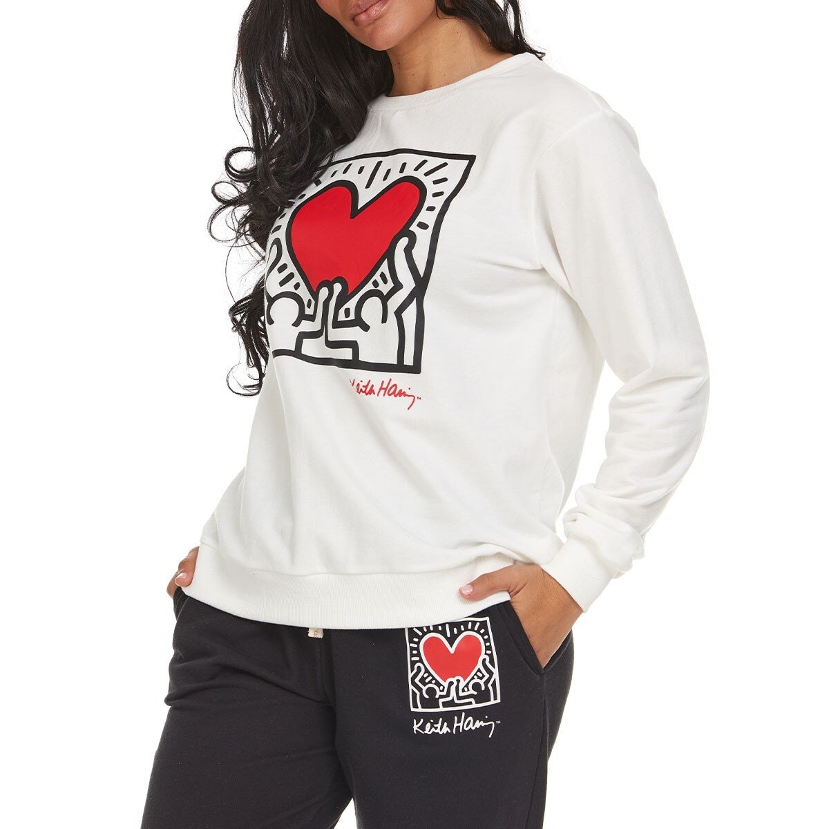 Keith Haring 女印花休閒長袖上衣 白 | Costco 好市多
