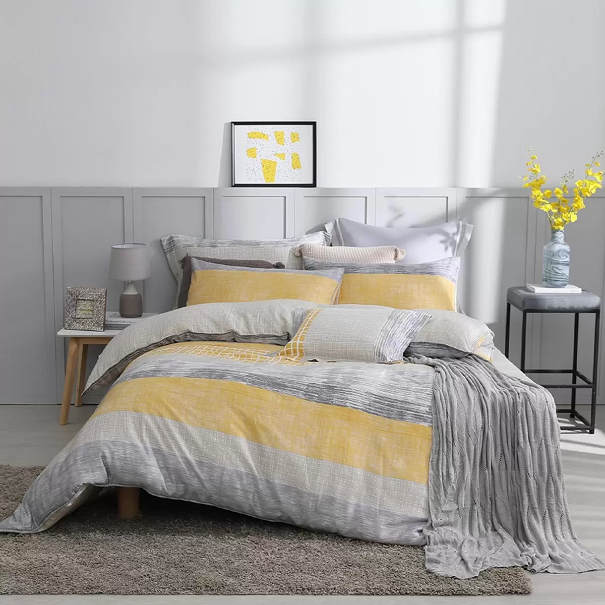 Don Home 萊賽爾印花雙人兩用被套 6件組 152公分 X 190公分 柯拉 #114112-KEARA｜Costco好市多必買推薦