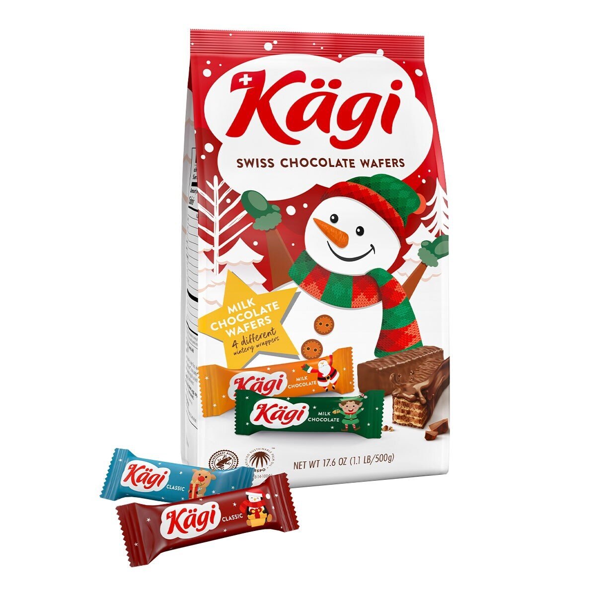 Kagi 瑞士巧克力威化餅聖誕版 500公克 | Costco 好市多