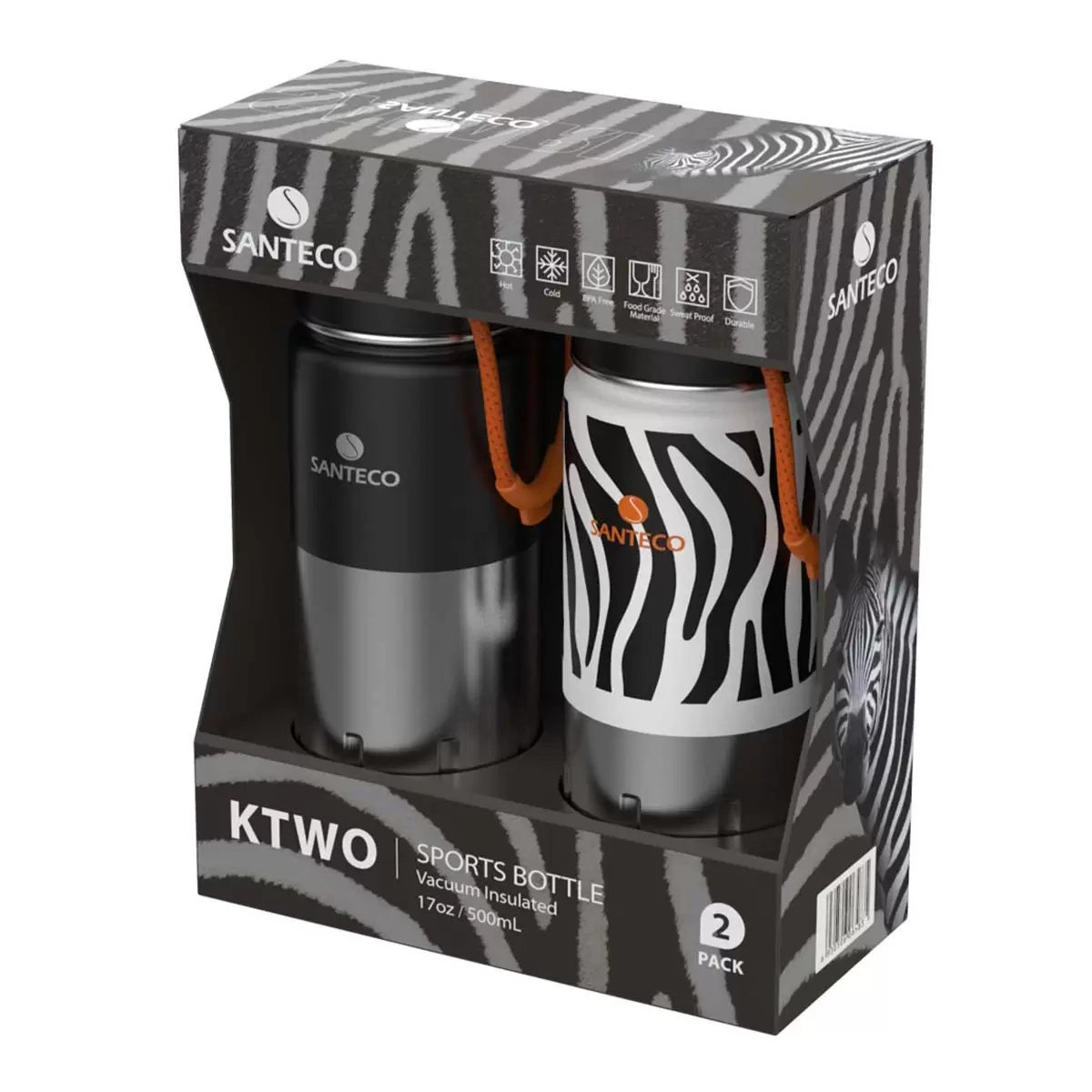Santeco K2 隨手保溫瓶 500毫升 X 2件組 #133472｜Costco好市多必買推薦