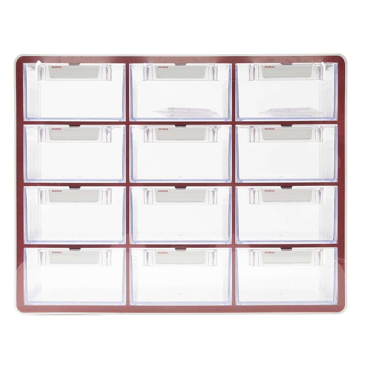 Sysmax 桌上型多用途系統收納盒 12 格抽屜 紅色 | Costco 好市多線上購物