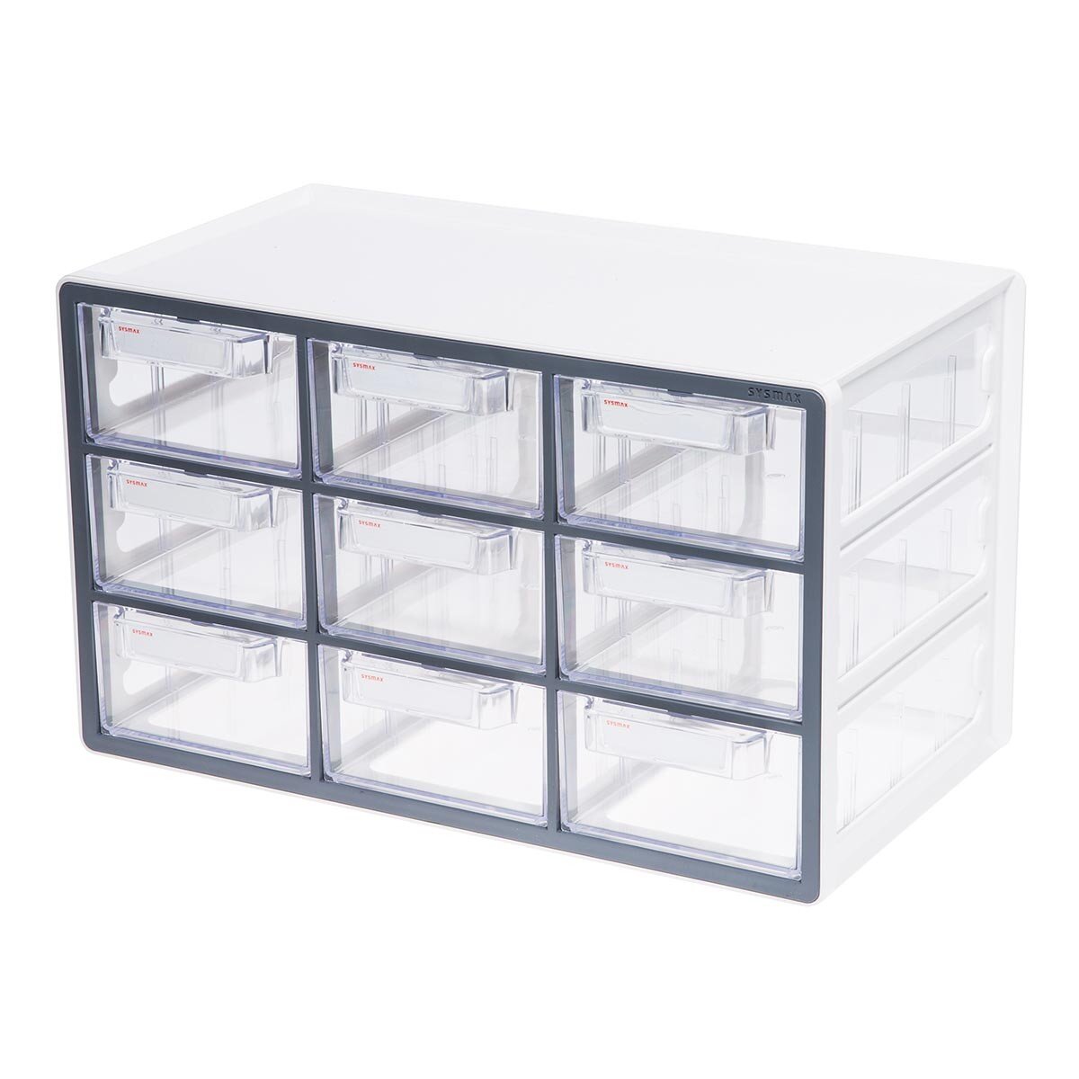 Sysmax Up 桌上型多用途系統收納盒9格抽屜 灰色 | Costco 好市多