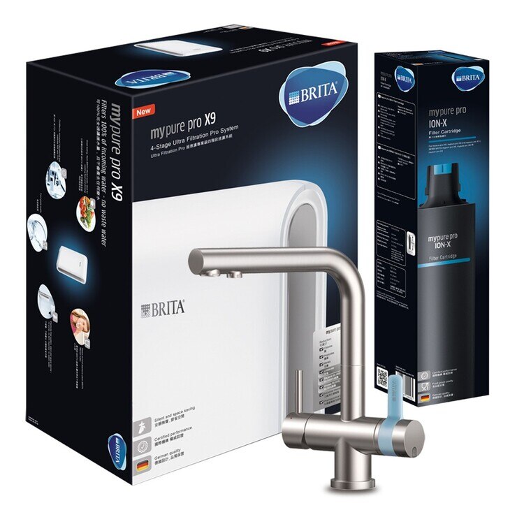 Brita mypure pro X9 超微濾濾水系統 含三用智能不鏽鋼水龍頭 | Costco 好市多線上購物