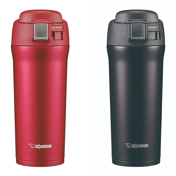 象印 One Touch 不鏽鋼廣口型保溫杯 0.48L 2入組 紅+深褐色 | Costco 好市多線上購物