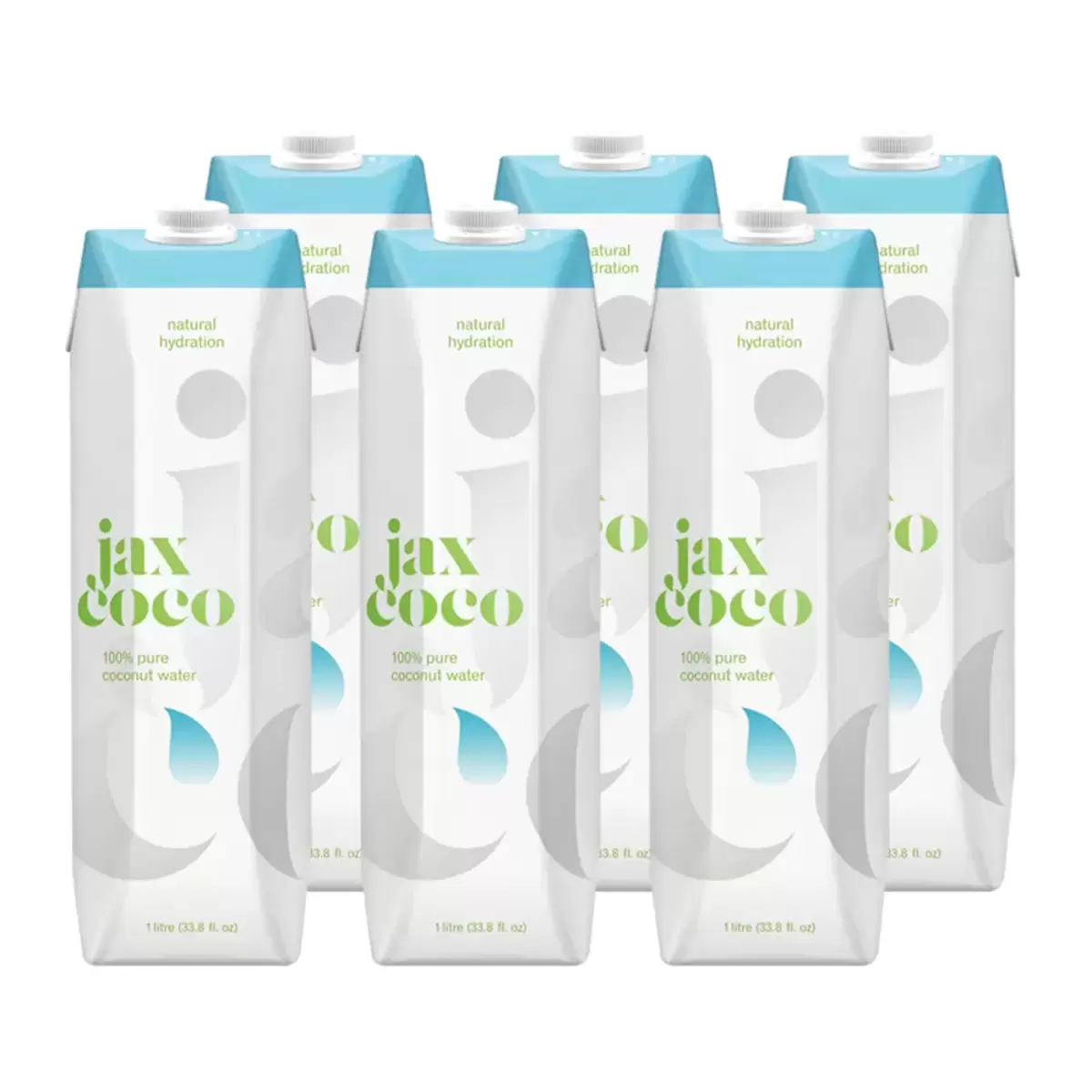 Jax CoCo 純天然青椰子水 1公升 X 6入 #109022｜Costco好市多必買推薦